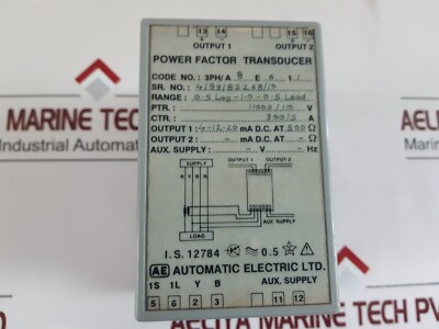 AUTOMATIC ELECTRIC POWER Factor Transducer 11000/110V | eBay