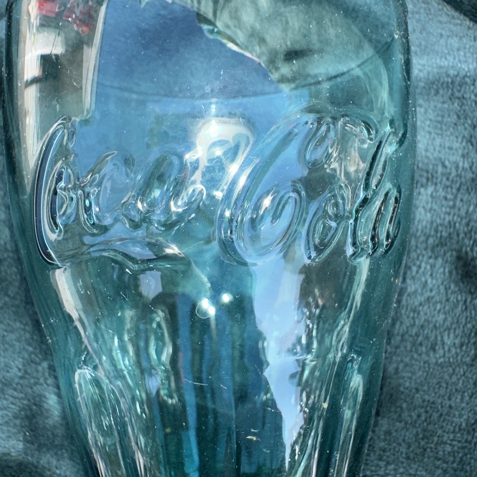 Cobalt Blue Coca Cola Glass Drinking Cup Vintage Beverage Tumbler 6 ...
