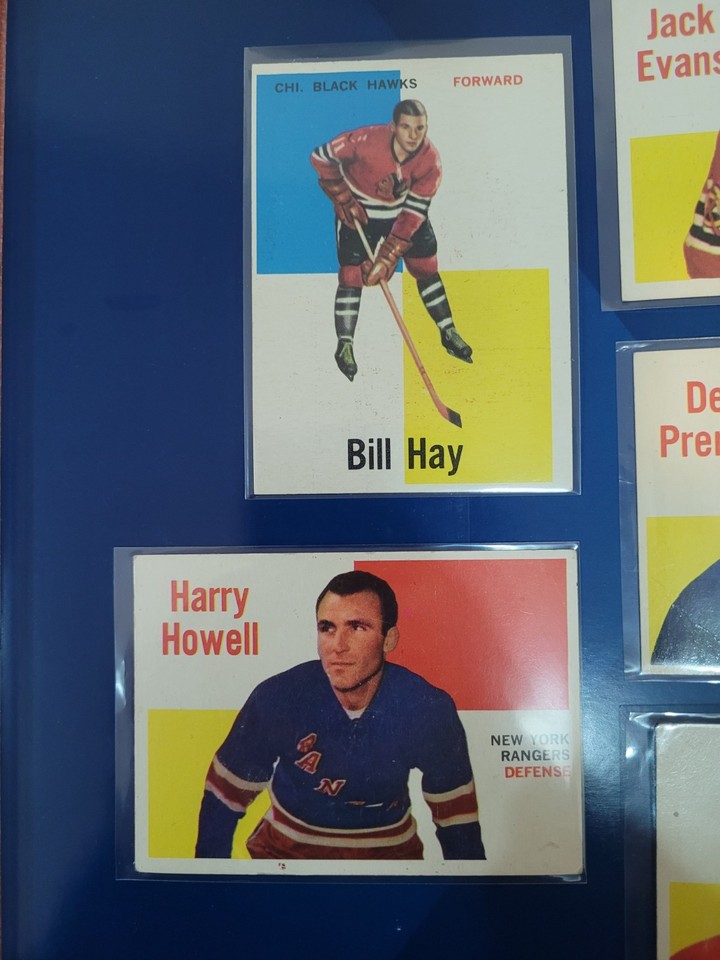 1960 Topps Hockey Lot X5 Includes Bill Hay RC Jack Evans Harry Howell ...