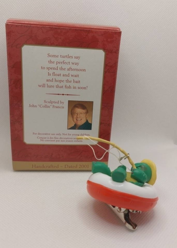 Lazy Afternoon Fishing Turtle - 2001 Hallmark Keepsake Christmas ...