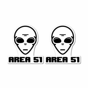 2X Area 51 Aliens Sticker Decal Alien Area 51 Space Storm Funny Ufo | eBay