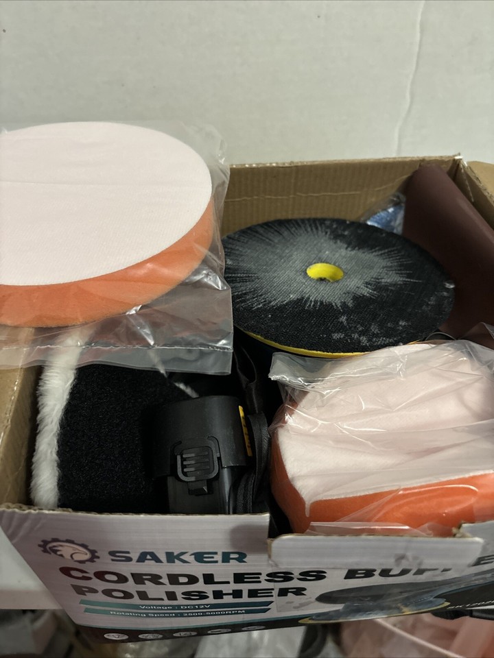 Saker SK1202D Portable Cordless Buffer Polisher Machine Kit for Car ...