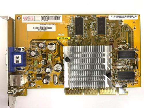 VINTAGE ASUS V8170/64M NVIDIA GEFORCE4 MX 64MB AGP CARD COMP SVID VGA ...