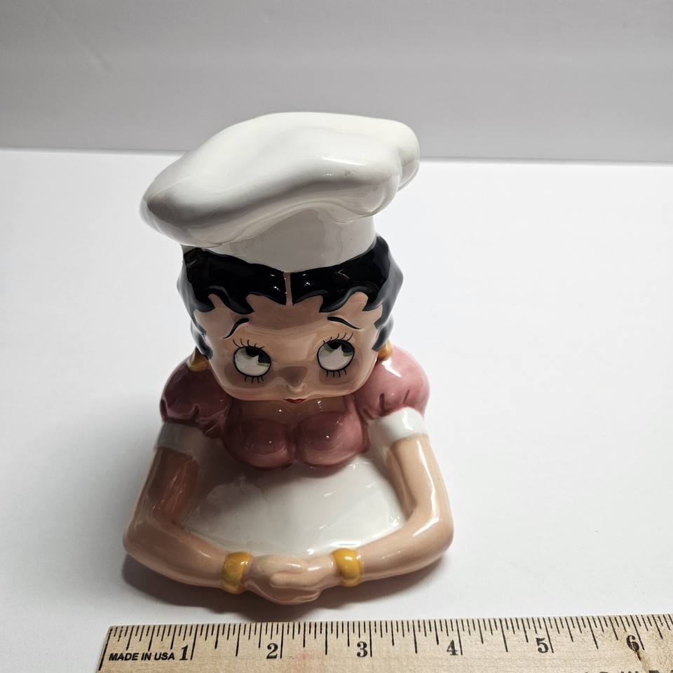 Vandor 1995 BETTY BOOP Ceramic Chef Dish Salt & Pepper Shaker Holder | eBay