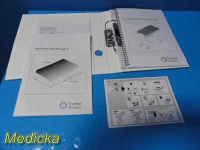 TRUMPF Medical TruSystem 7000DV Operating Table Instructional Manual ...