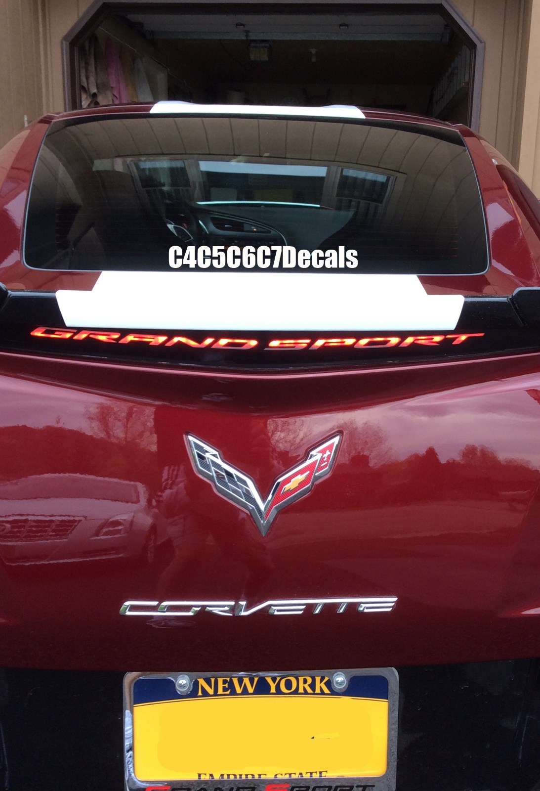 Chevy Corvette C7 3rd brake light decal GRAND SPORT & Z06 ONLY 14 15 16 ...