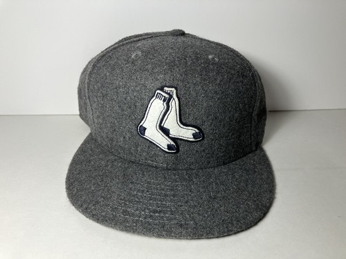 BOSTON RED SOX New Era 59Fifty Fitted Hat Gray Size 7 3/8 New w ...