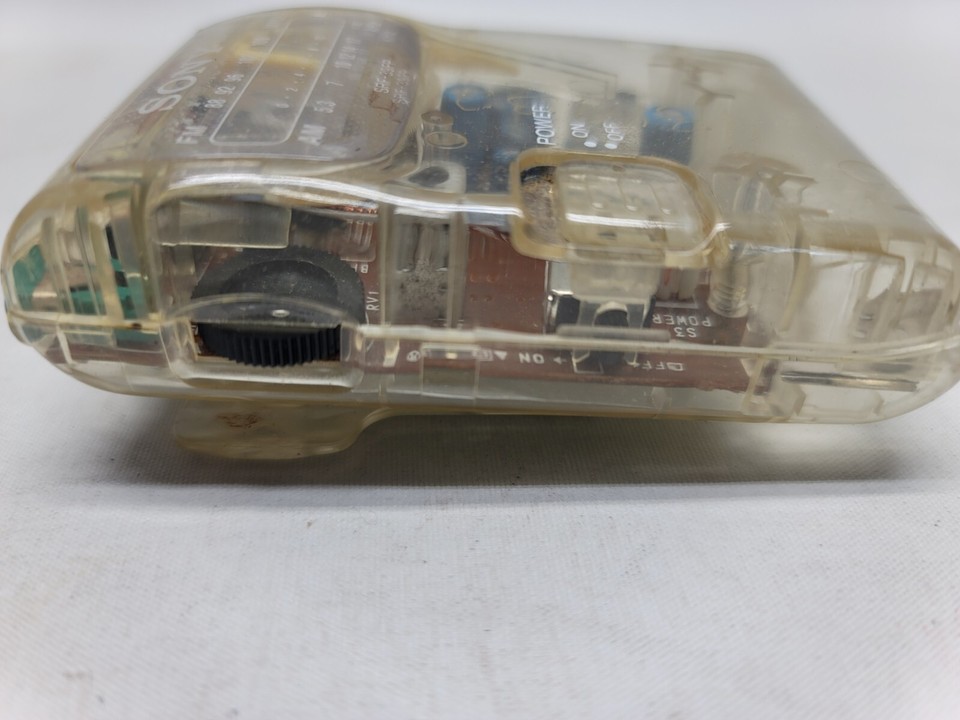 Sony SRF-39FP Clear Transparent AM/FM Radio Working Prison Issued ...