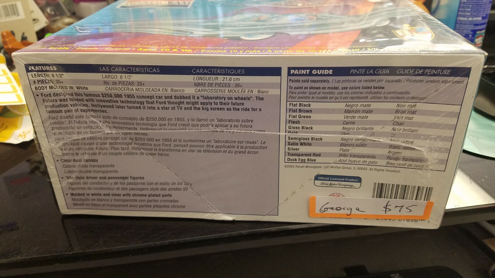 MONOGRAM LINCOLN FUTURA MODEL KIT VINTAGE 1/25 SCALE NIB | eBay