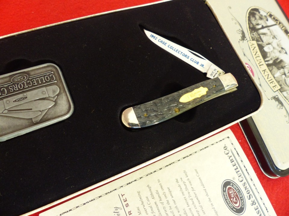 Case XX USA 6107 SS mint in tin box 1999 Jr Collectors Club trapper ...