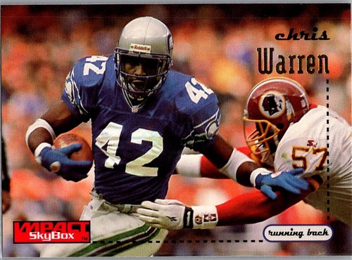 # 138 Chris Warren Seattle Seahawks 1996 SkyBox Impact | eBay