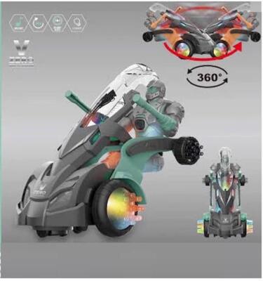 Robot To Car Transforming Light Up Spinning Toy with Music toy boys ...