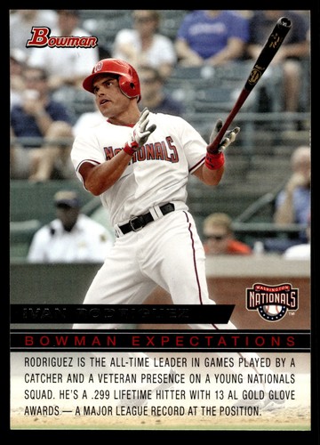 2010 Bowman #BE42 Ivan Rodriguez / Derek Norris Rookie Expectations ...
