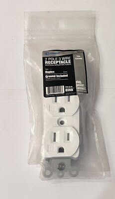 Cambridge 2-Pole 3-Wire Receptacle 15 AMP/ 125VAC Duplex | eBay