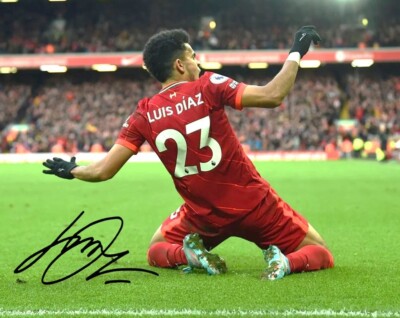 LFCEPL71 Luis Diaz Signed 8" x 6" Photo - Great Gift Idea | eBay UK