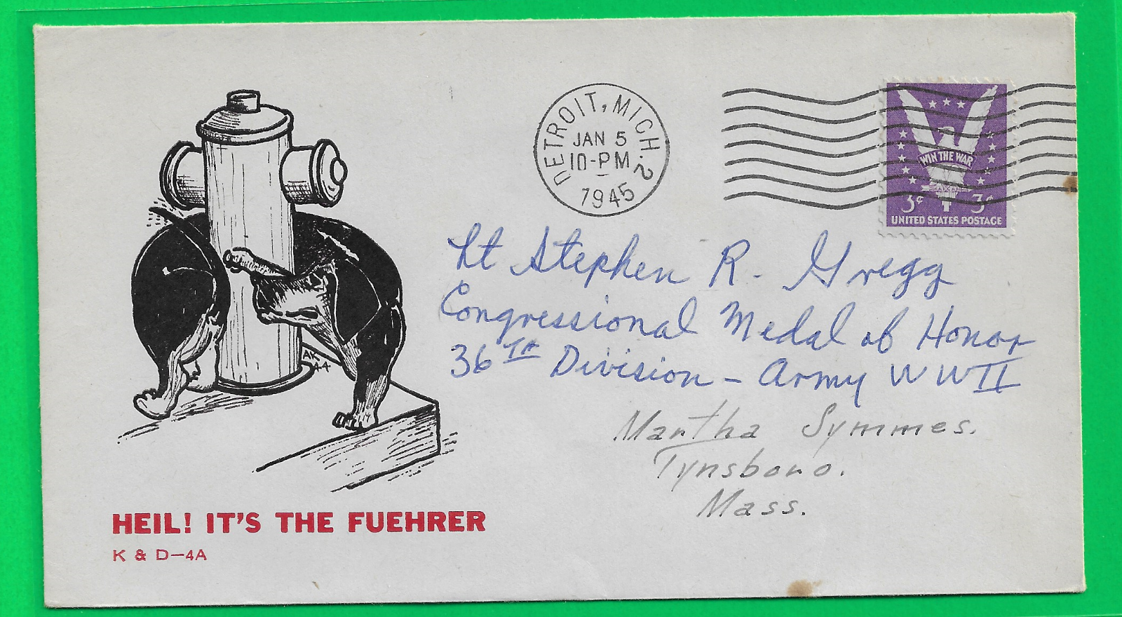 Stephen Gregg Medal of Honor Recipient WW2 Signed 1945 VINTAGE ...