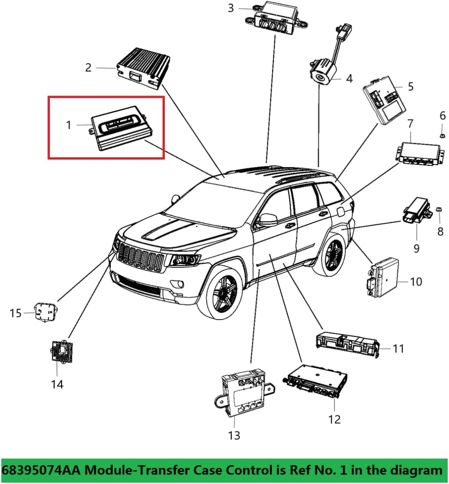 Transfer Case Control Module Fit For JEEP GRAND CHEROKEE 2014-2015 ...