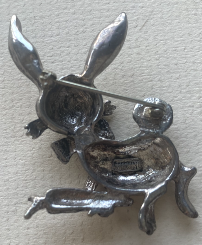 Silver Rabbit Brooch | eBay