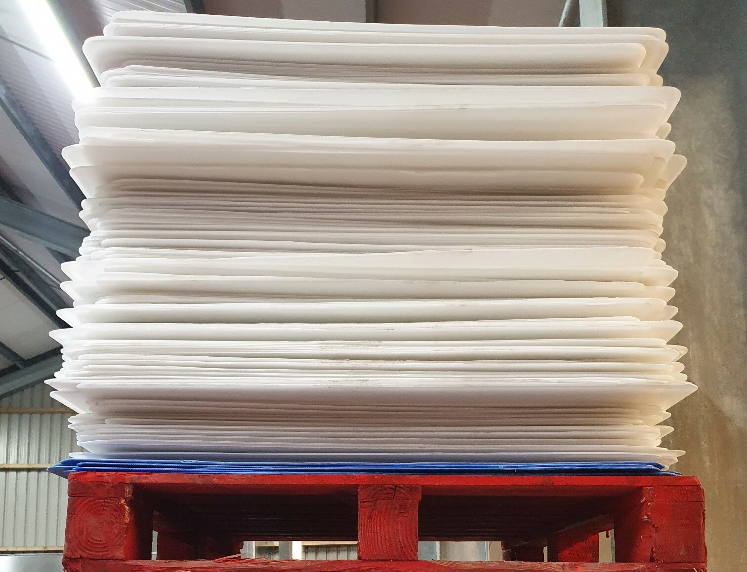 LARGE POLYPROPYLENE PLASTIC SHEETS PALLET PADS WHITE 1200MMx1000MM ...