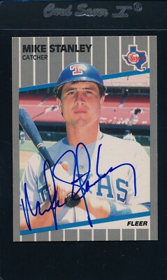 1989 Fleer #533 Mike Stanley Rangers Signed Auto *30156 | eBay