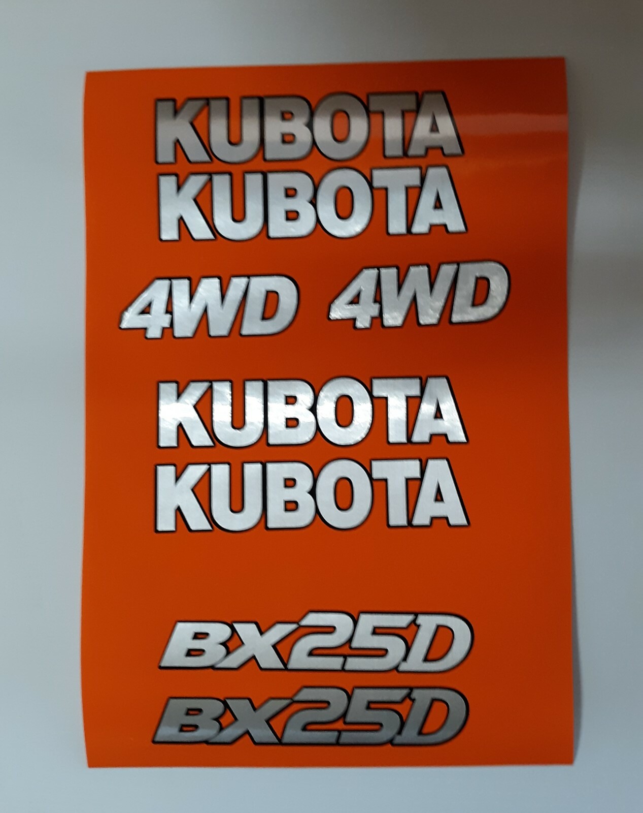 Kubota BX 25 D Decals Backhoe Tractor Decal Kit - black outline Brush ...