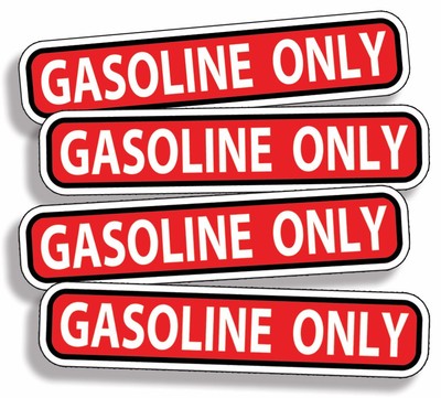 Gasoline ONLY Sticker OEM Gas Engine Fuel Car Vehicle Tractor Labels ...