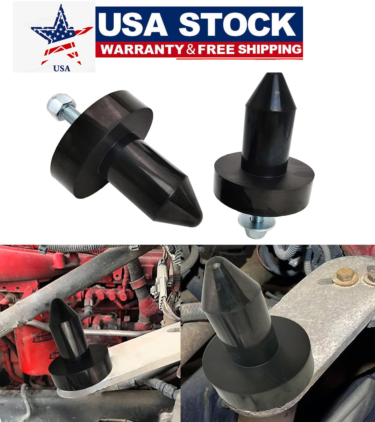 924-5410 Hood Pin Kit for 2003-2010 Kenworth T2000 T600 T800 W900 T600A ...