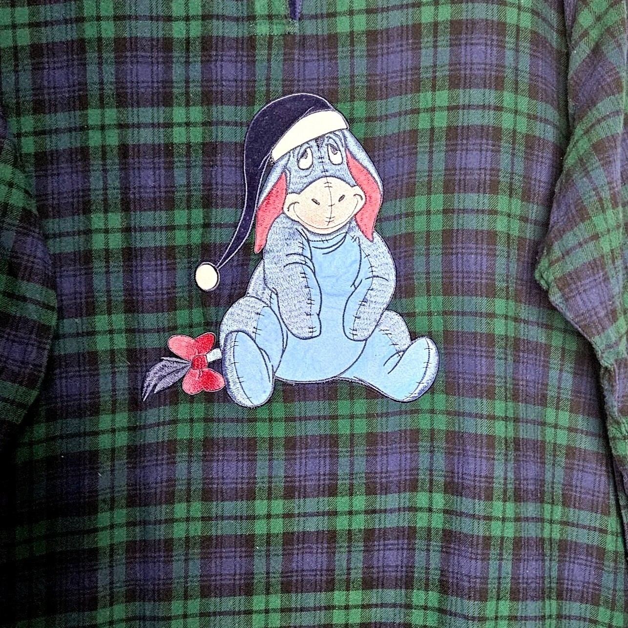 Vintage Disney Store Eeyore Nightgown Womens XL Flann… - Gem