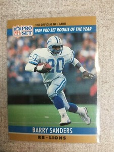 1989 pro set rookie of the year Barry Sanders #20 NFL Football card | eBay