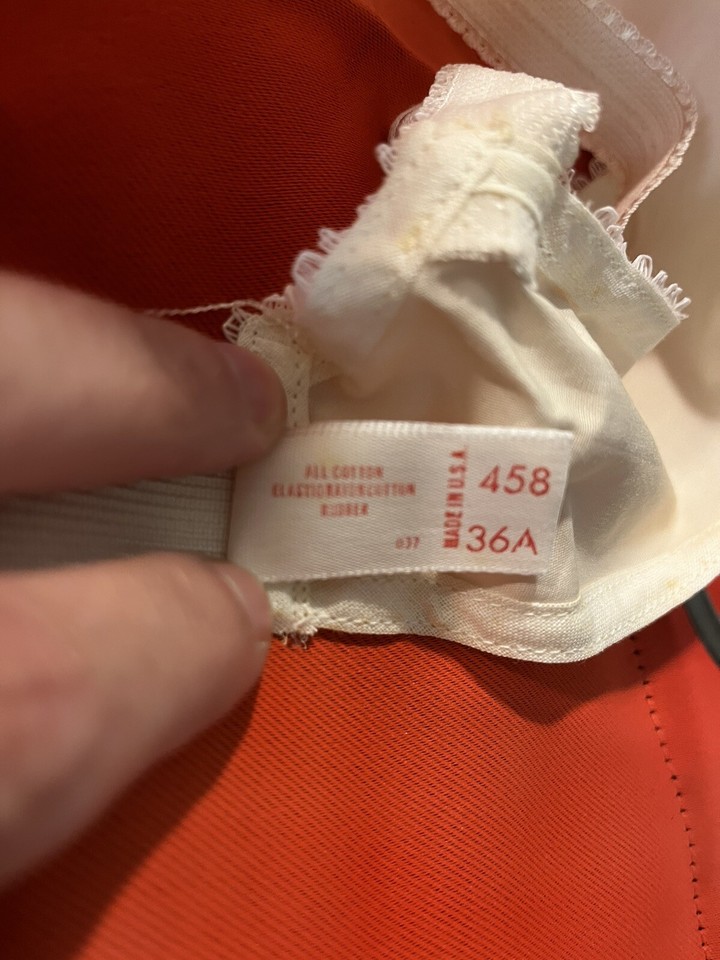 Vintage Lovable Bullet Bra Cotton 36 A 1950s 1960s wireless Cone New W ...
