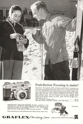 Print Ad VTG 1958 Graflex 35mm Camera Push Button Focusing | eBay