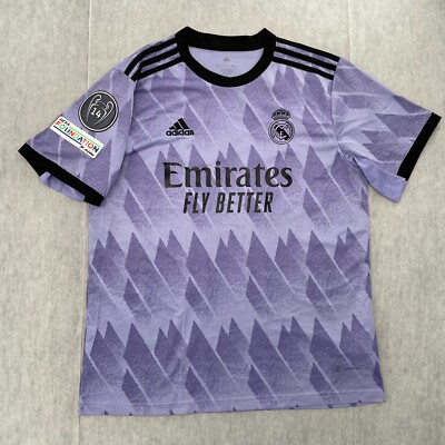 Real Madrid Modric Jersey Adult Large Purple Adidas Soccer Futbol Logo ...