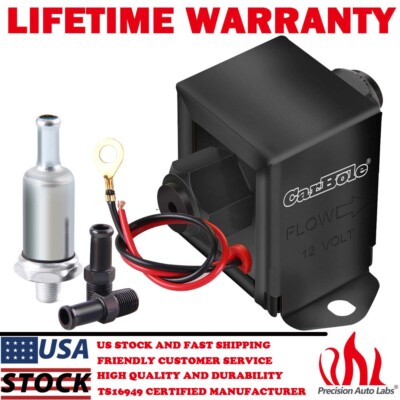 Universal Electric Fuel Pump 12V Square Fuel Transfer Pump Low Pressure ...