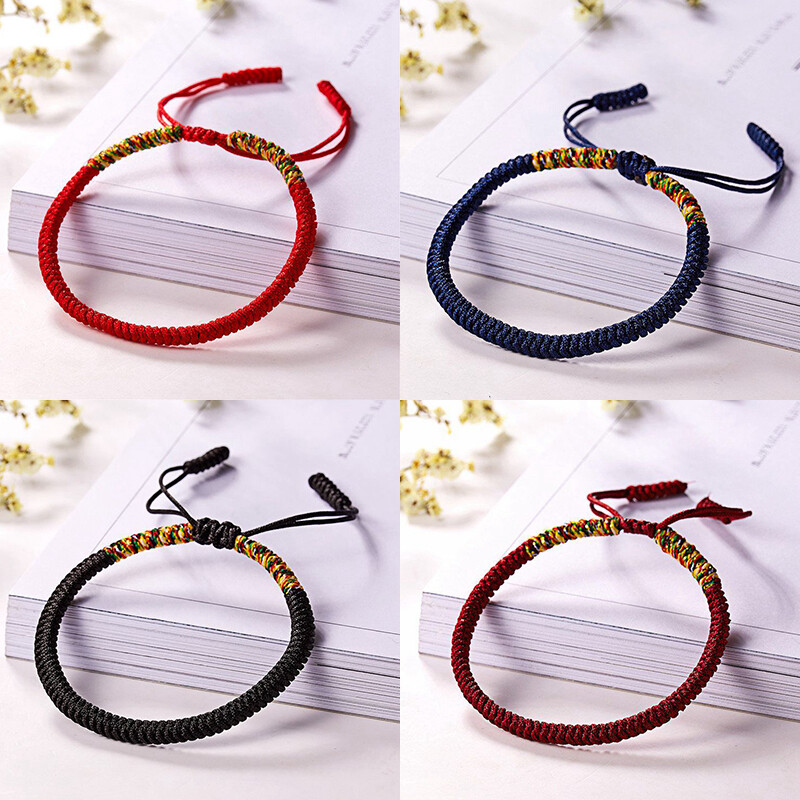 Woven Red Ribbon Bracelet Saint Benedict Hand Woven Red Thread