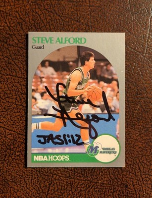 Steve Alford Signed Autographed 1990-91 NBA Hoops Card Authentic ...