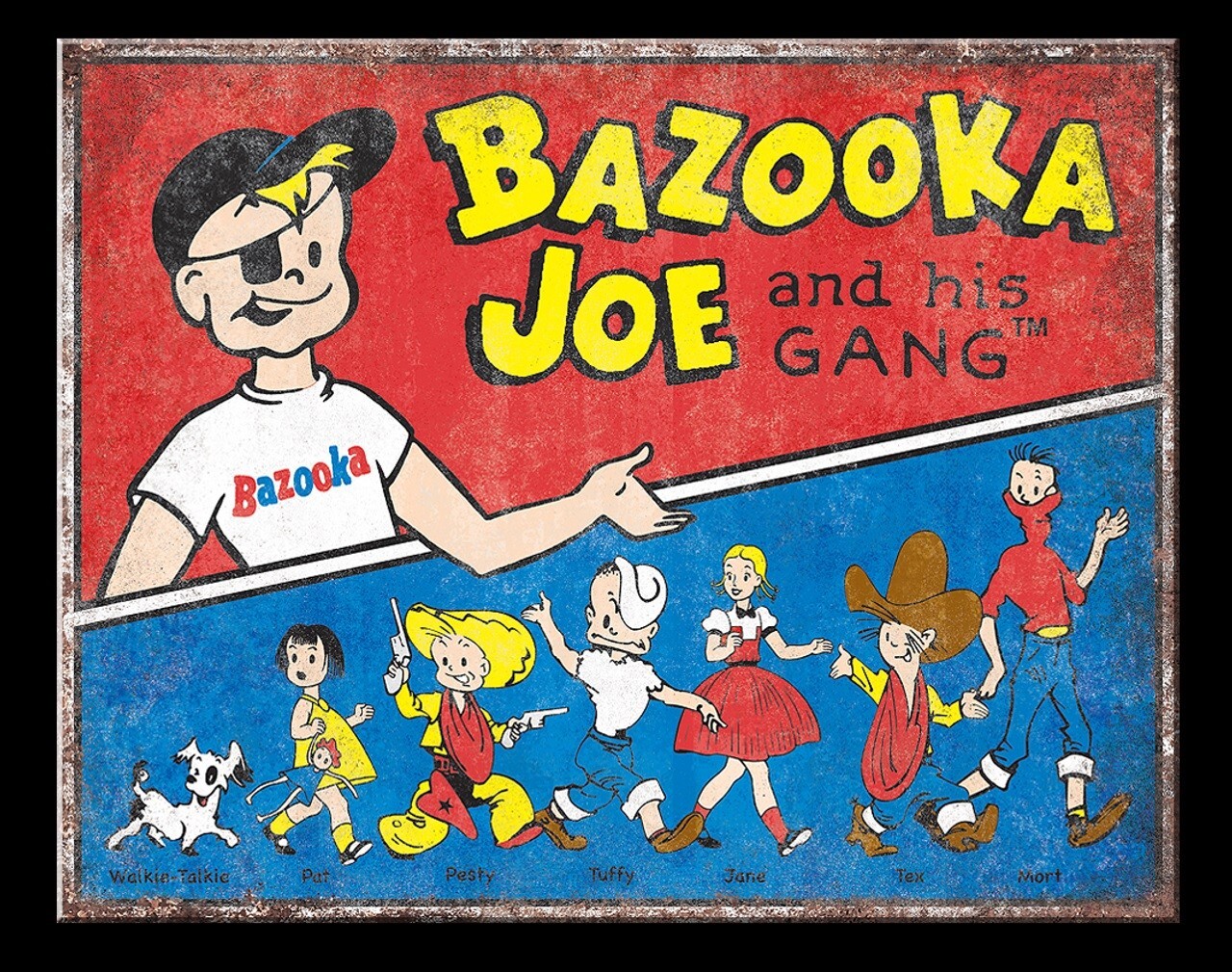 Bazooka Joe Gang Retro Comic Logo Bubble Gum Home Wall Décor Metal Tin ...