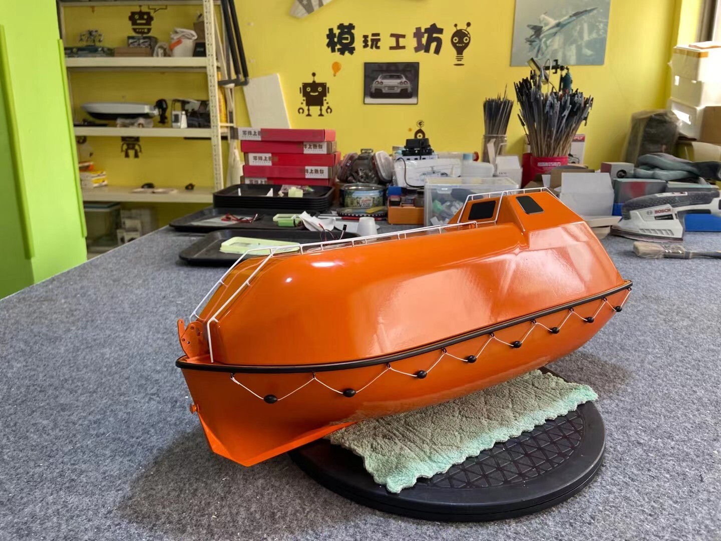 Totally enclosed lifeboat JYN 85 1:18 480mm 18.8" RC Model Ship Kit | eBay