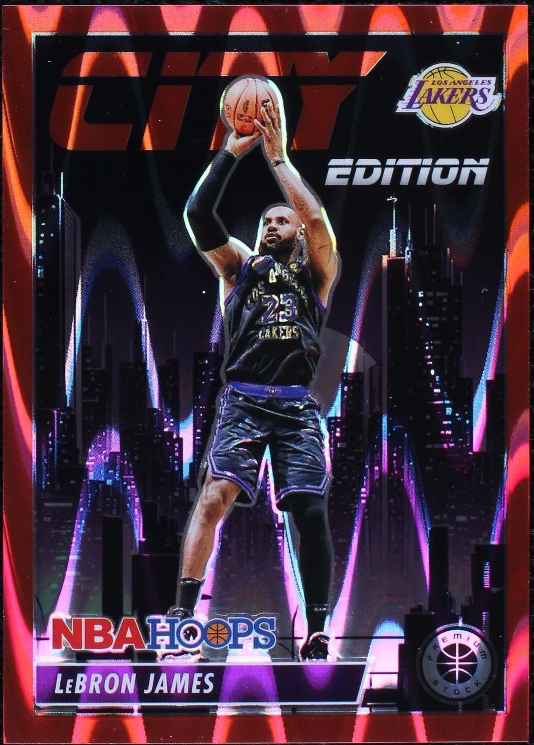 2023-24 Panini Nba Hoops Premium Stock - City Edition LeBron James #15 ...