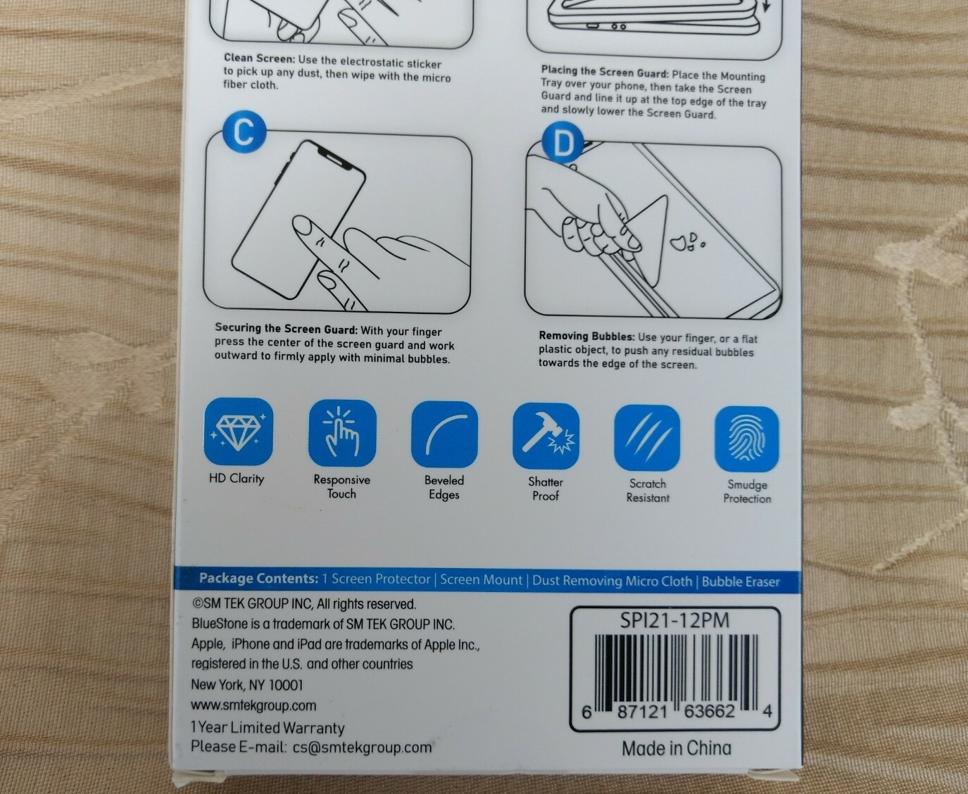 Bluestone PRIVACY GUARD Glass Screen Protector iPhone 12 PRO MAX US ...