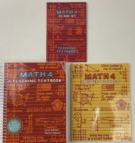 Greg Sabouri MATH 4 BUNDLE: TEACHING TEXT, ANSWER BOOKLET, CD-ROM SET ...