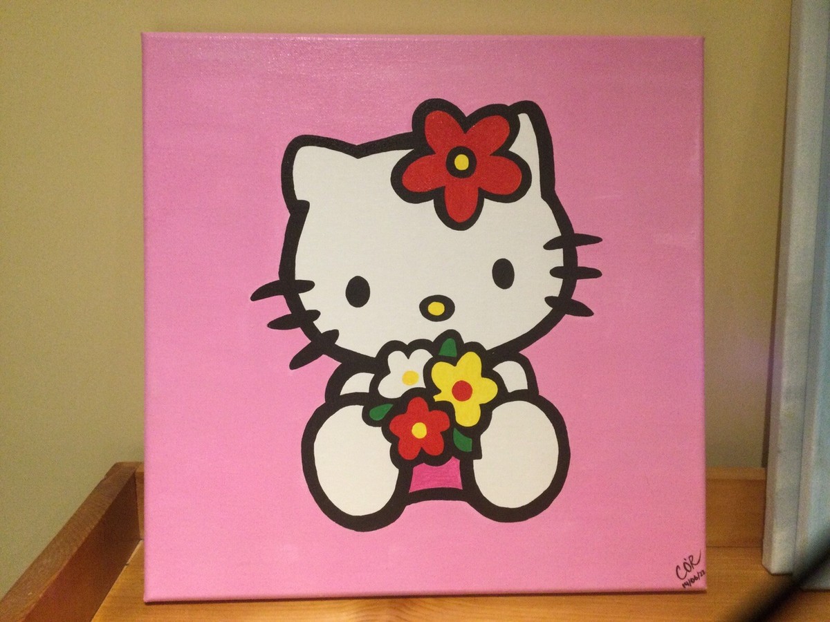 Hello Kitty Canvas Painting Sanrio Hello Kitty Hueforge Art By 3djd