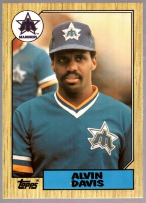 ALVIN DAVIS SEATTLE MARINERS GLOSSY SP 1987 TOPPS TIFFANY SET BREAK ...