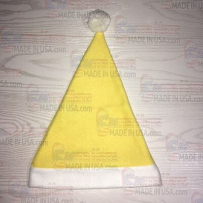 100% MADE IN USA Fleece Pale Yellow Santa Hat NOT FELT | eBay