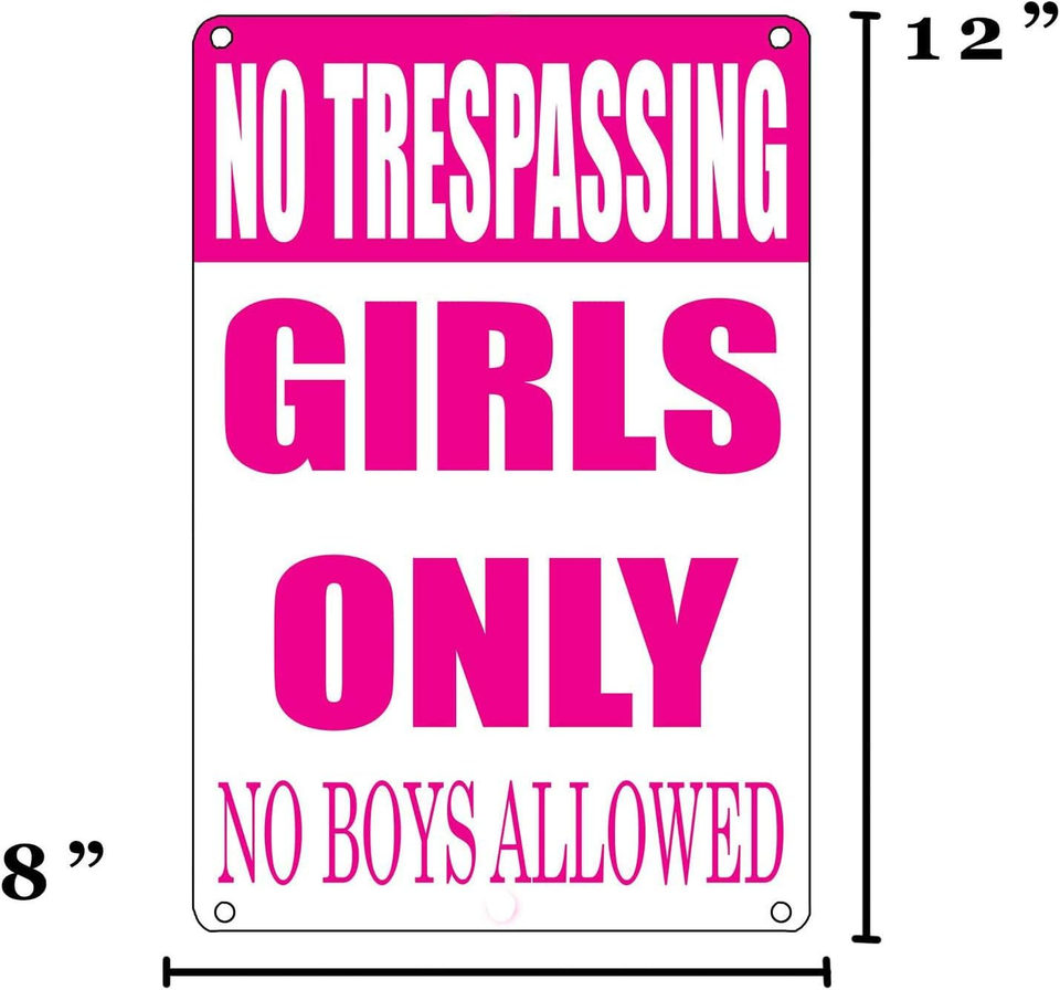 Arkiface VAVD Girls Bedroom Sign - Funny No Trespassing Girls Only ...