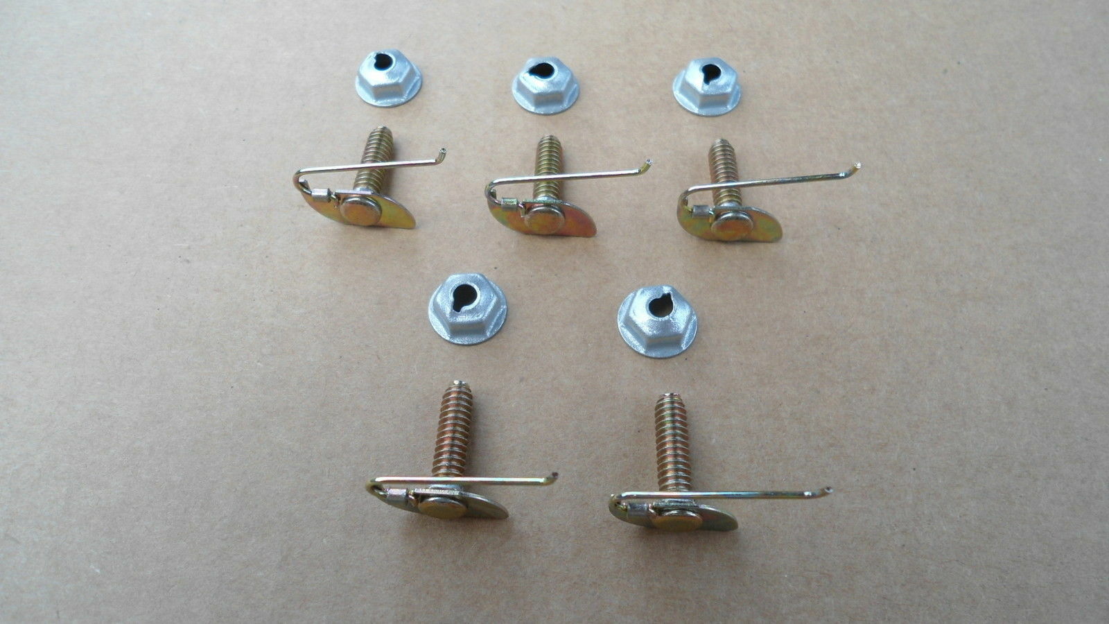 5 VINTAGE MOULDING CLIPS AND NUTS! FITS: 1950-70's MOPAR CHARGER CUDA ...