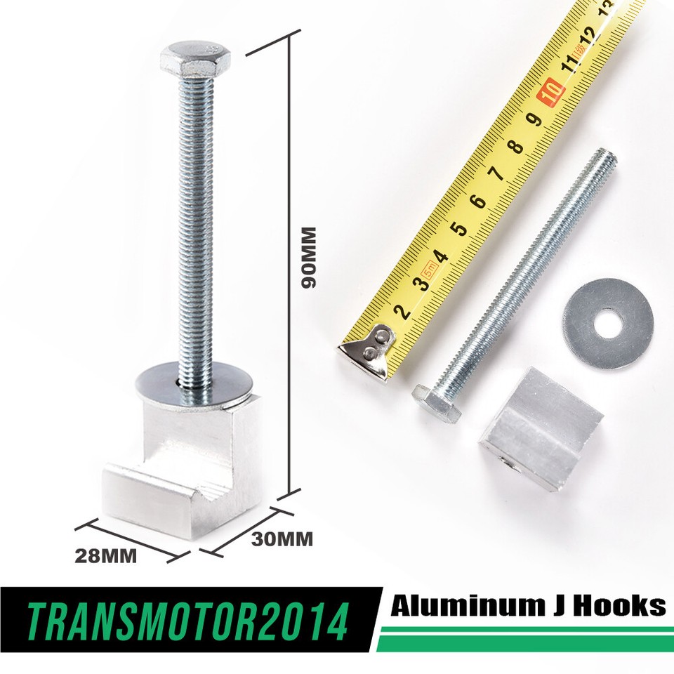 4 pcs Tool Box Mount J Hook Toolbox Pickup Rail Mounting Kit Clamp ...