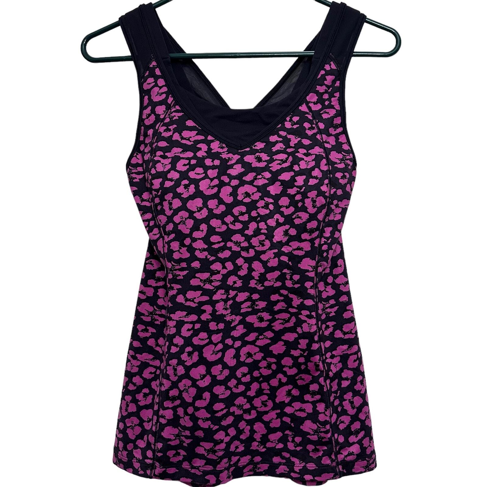 Lululemon Super Sport Milo Tank, leopard print. Size 4 - Gem