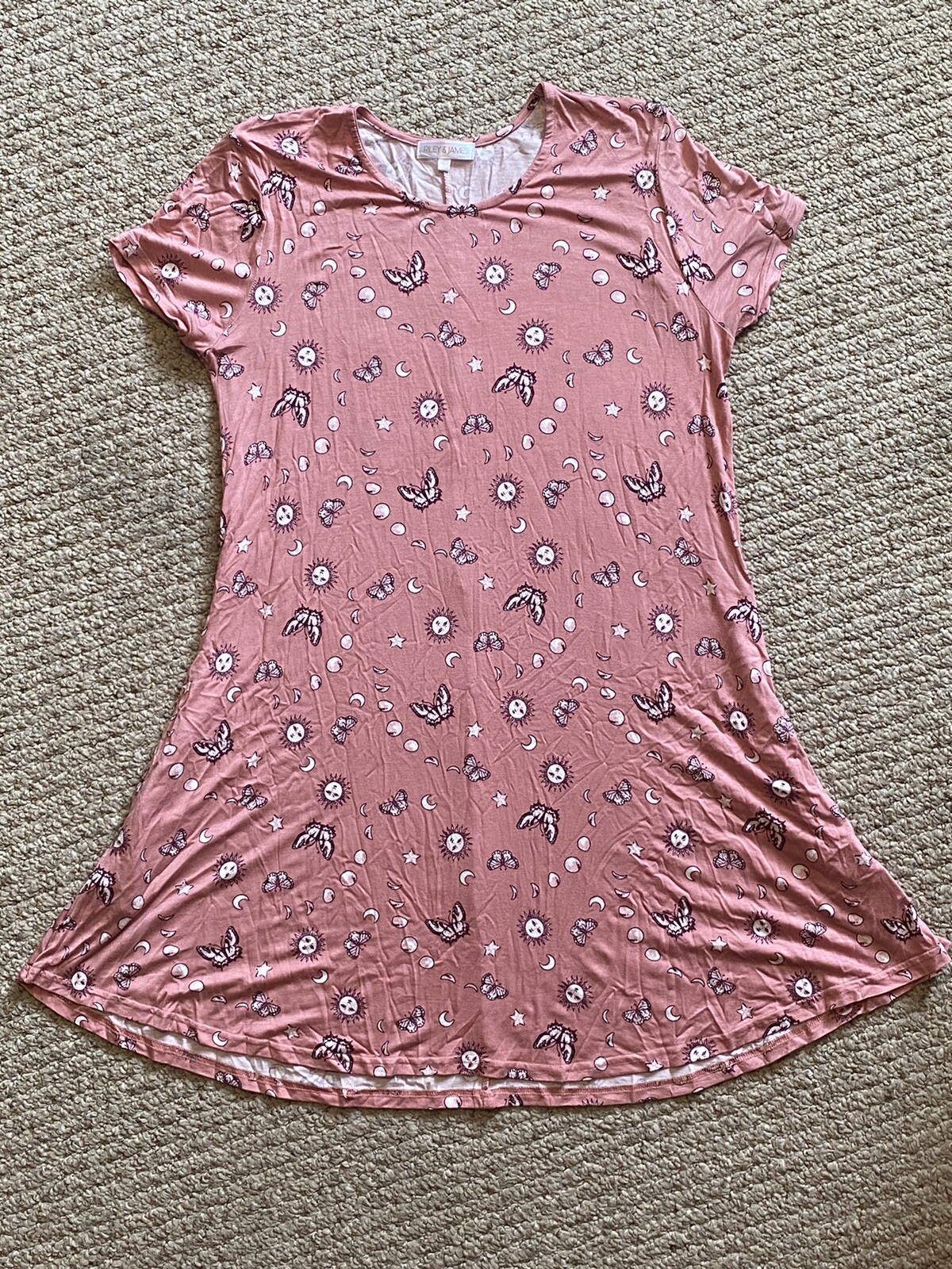 Riley And James Dress Women’s XL- Sun Moon Star Butterflies | eBay