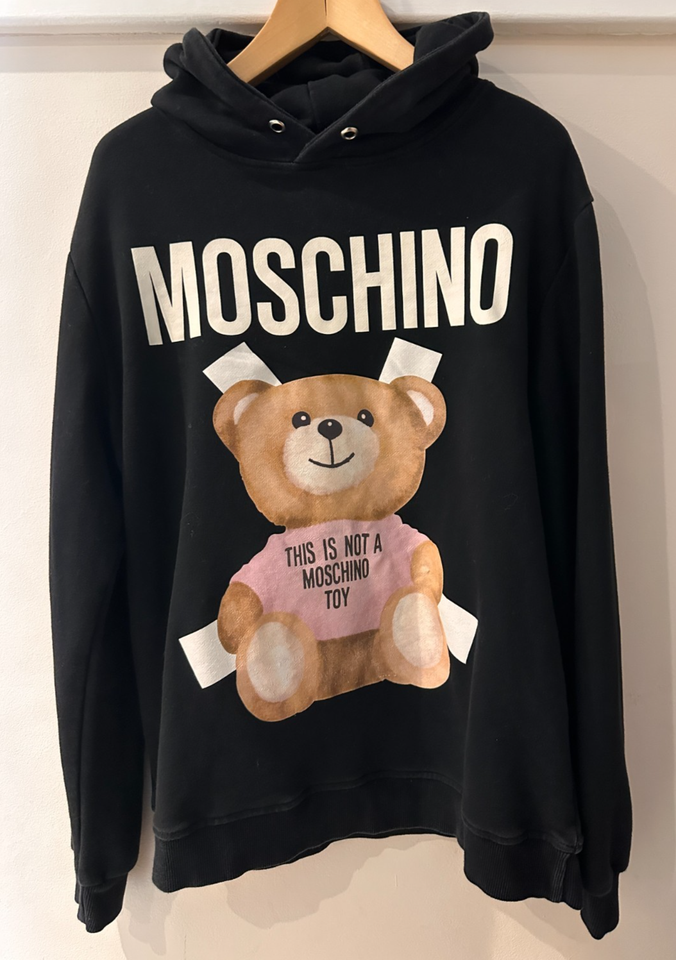 Moschino Couture ladies black hoodie sweatshirt XL teddy bear"This Is ...