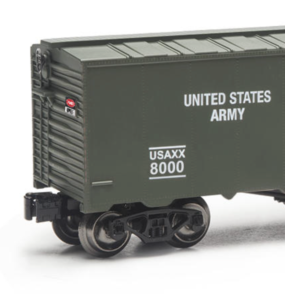 O Gauge United States Military Boxcar with Shells & Operating Coupler ...